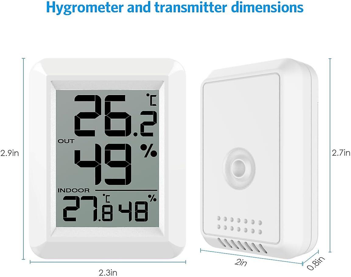 Indoor And Outdoor Thermometer, Connected Thermometer With Wireless ...