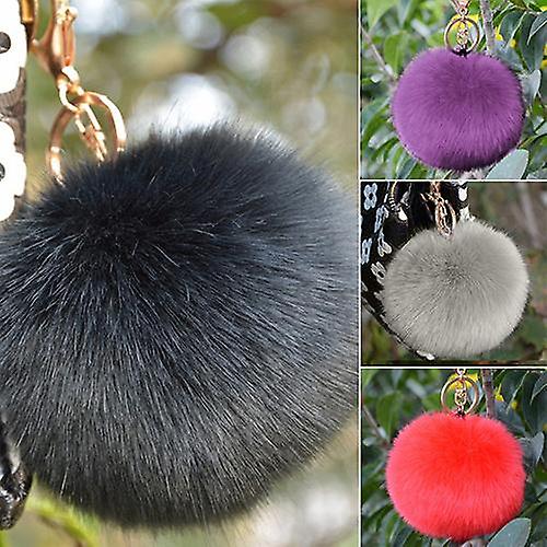 Merryso Hot Furry Ball Keychain Bag Key Hanging Tail Accessories Rabbit ...