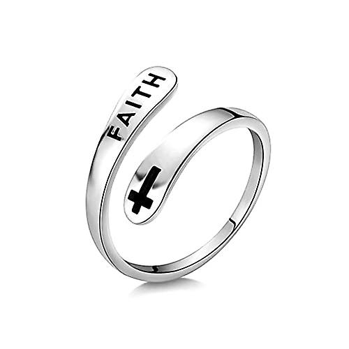 Elevate Your Faith: Adjustable 925 Sterling Silver Cross Wrap Ring. A Symbol of Christian Belief ...