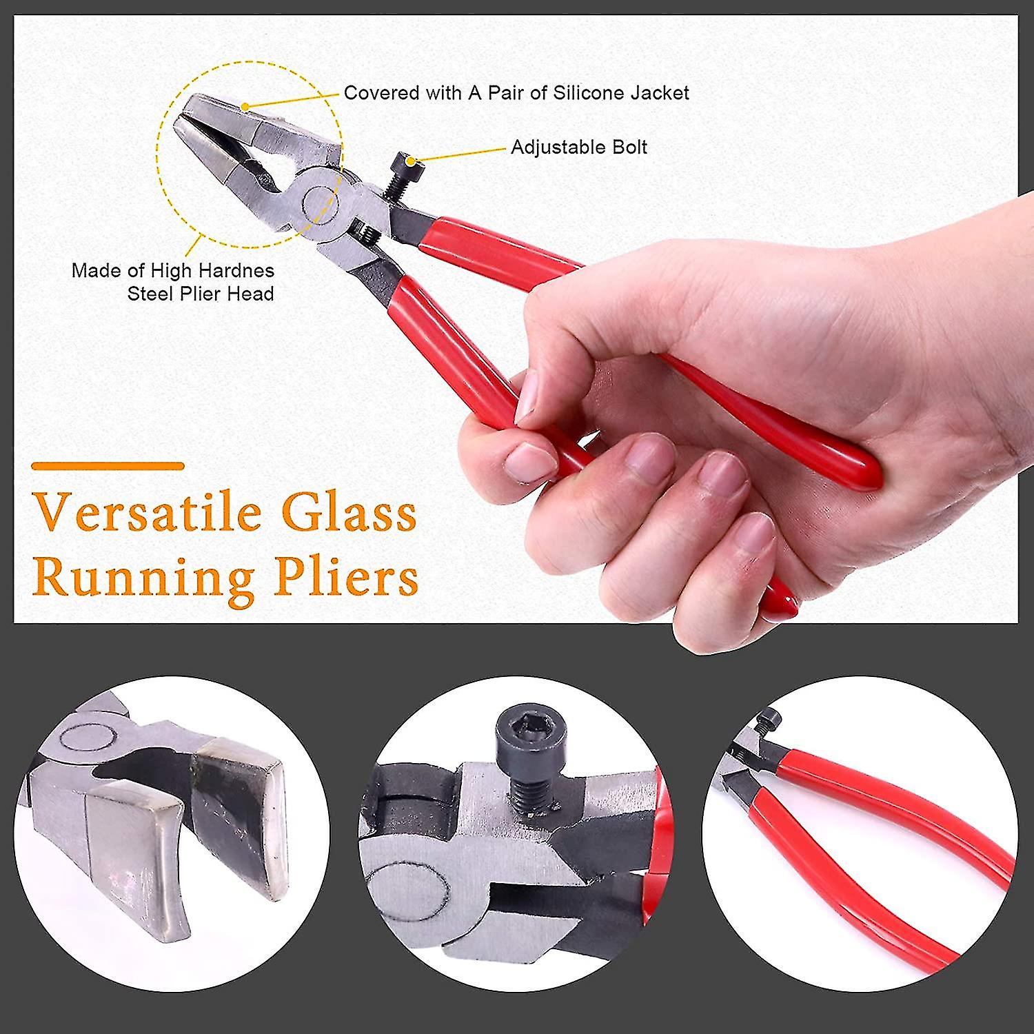 High quality glass clips and heavy duty glass cutter kit with rubber ...