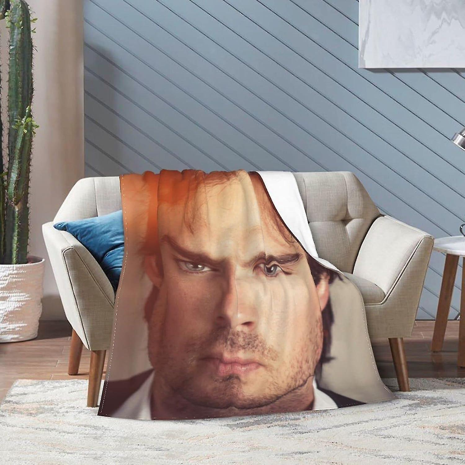 Ian-somerhalder Hyggeligt Plys Thow tæppe Flannel tæppe, sengetøj Varm ...