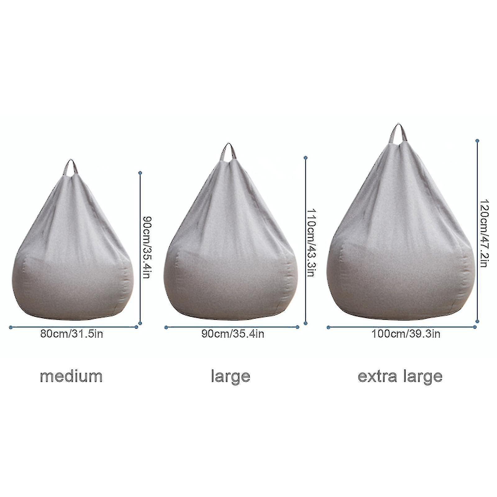 new Extra Large Bean Bag Chairs Couch Sofa Cover Indoor Lazy Lounger For Adults Kids Sellwell ...