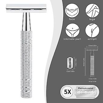 Reusable Double Edge Safety Razor for Women, Single Blade Razors for ...