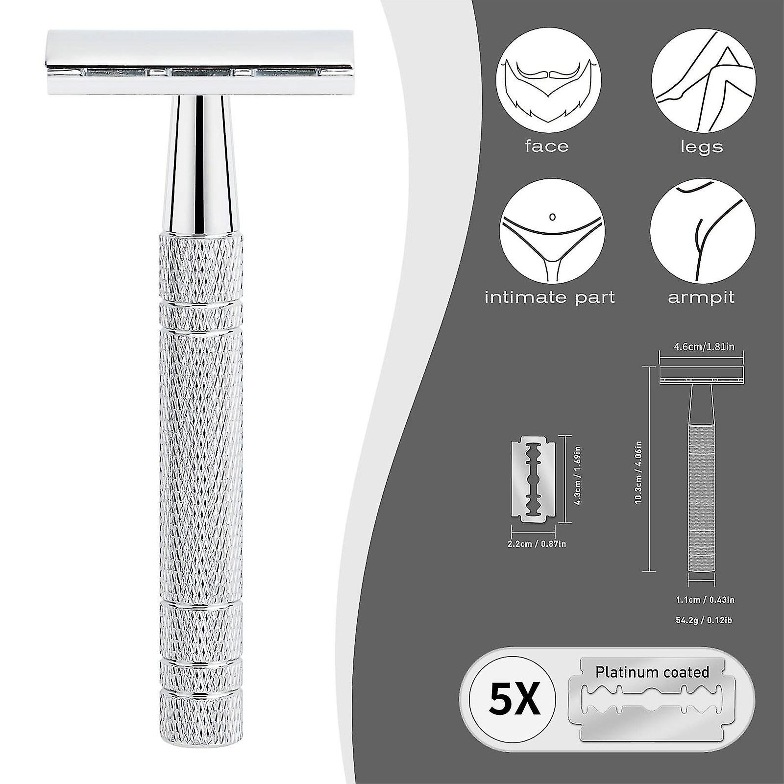 Reusable Double Edge Safety Razor for Women, Single Blade Razors for ...