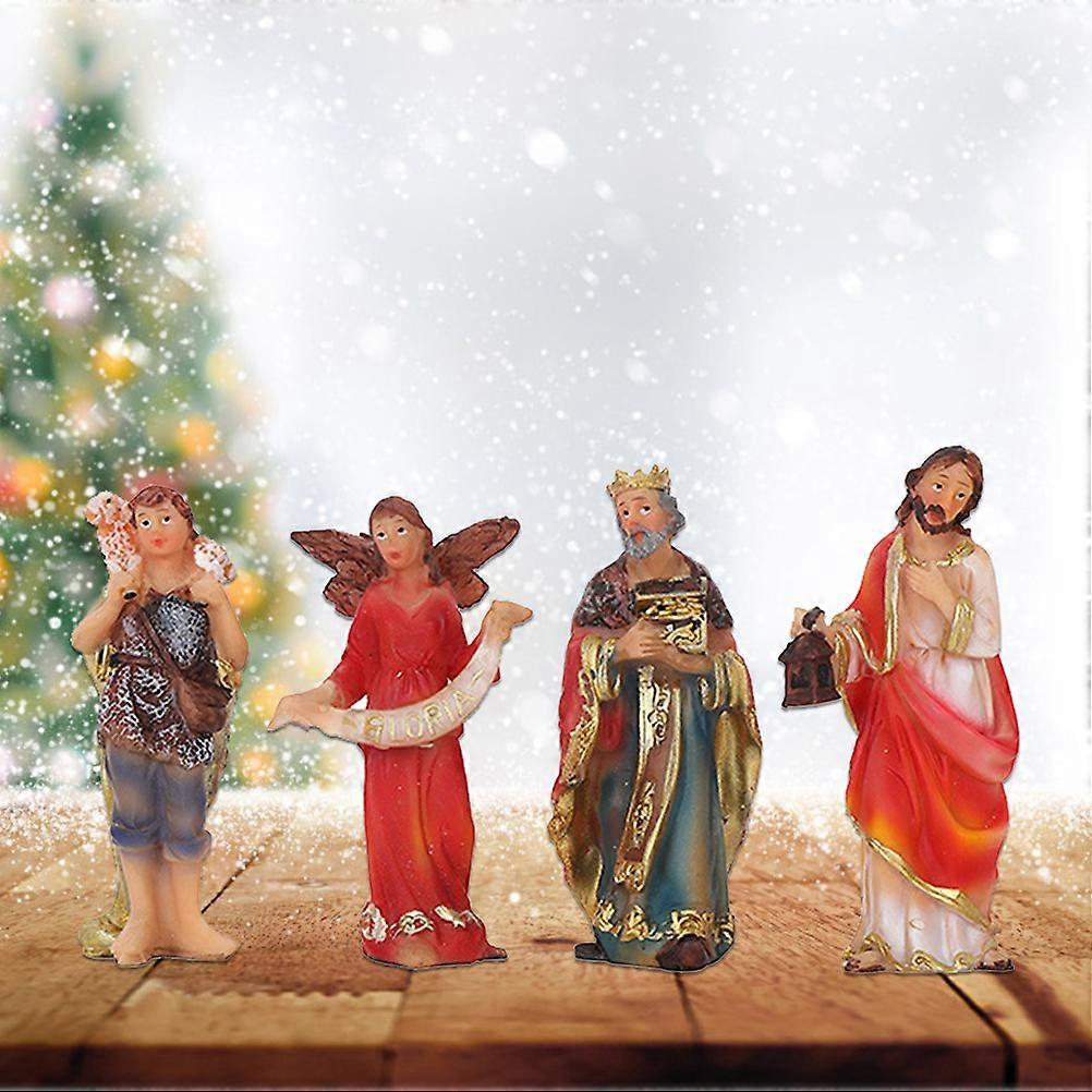 Traditional Nativity Scene Set Resin Craft Nativity Religious Set Resin ...