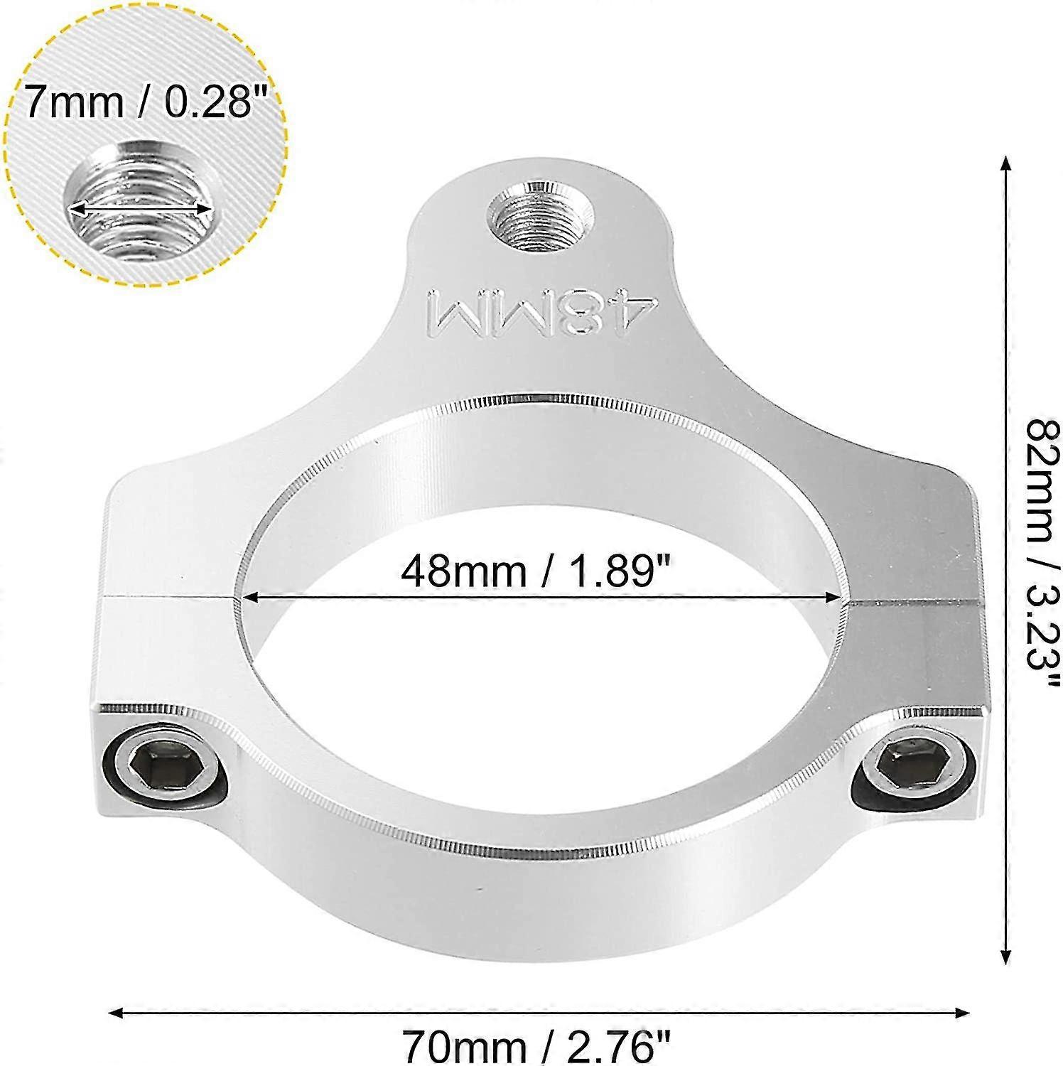 Fork Brackets Steering Damper Mounting Clamp Universal 48mmsilver1pcs ...