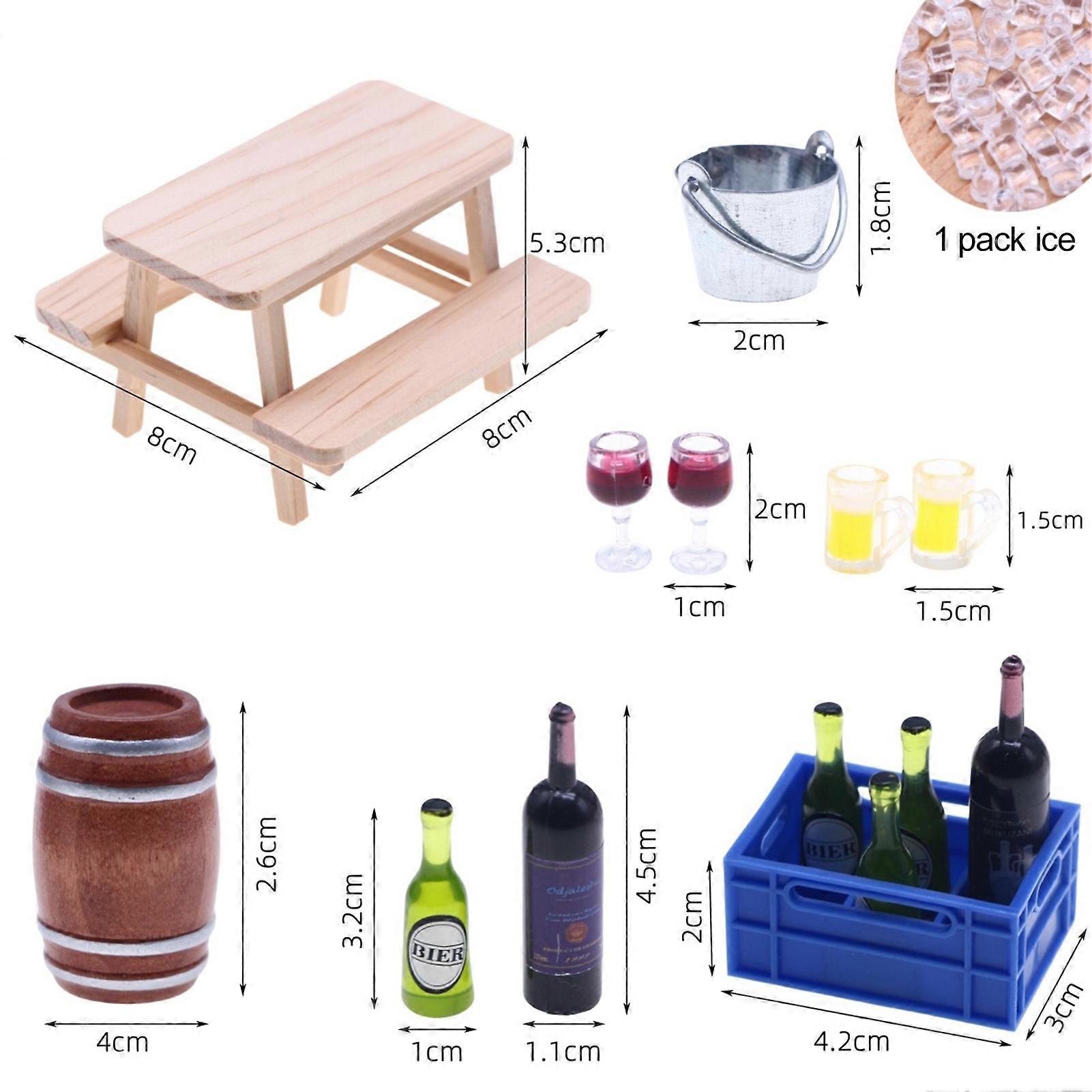 1 Set Mini Wine Cellar Dollhouse Simulation Miniature Red Wine Bottle ...