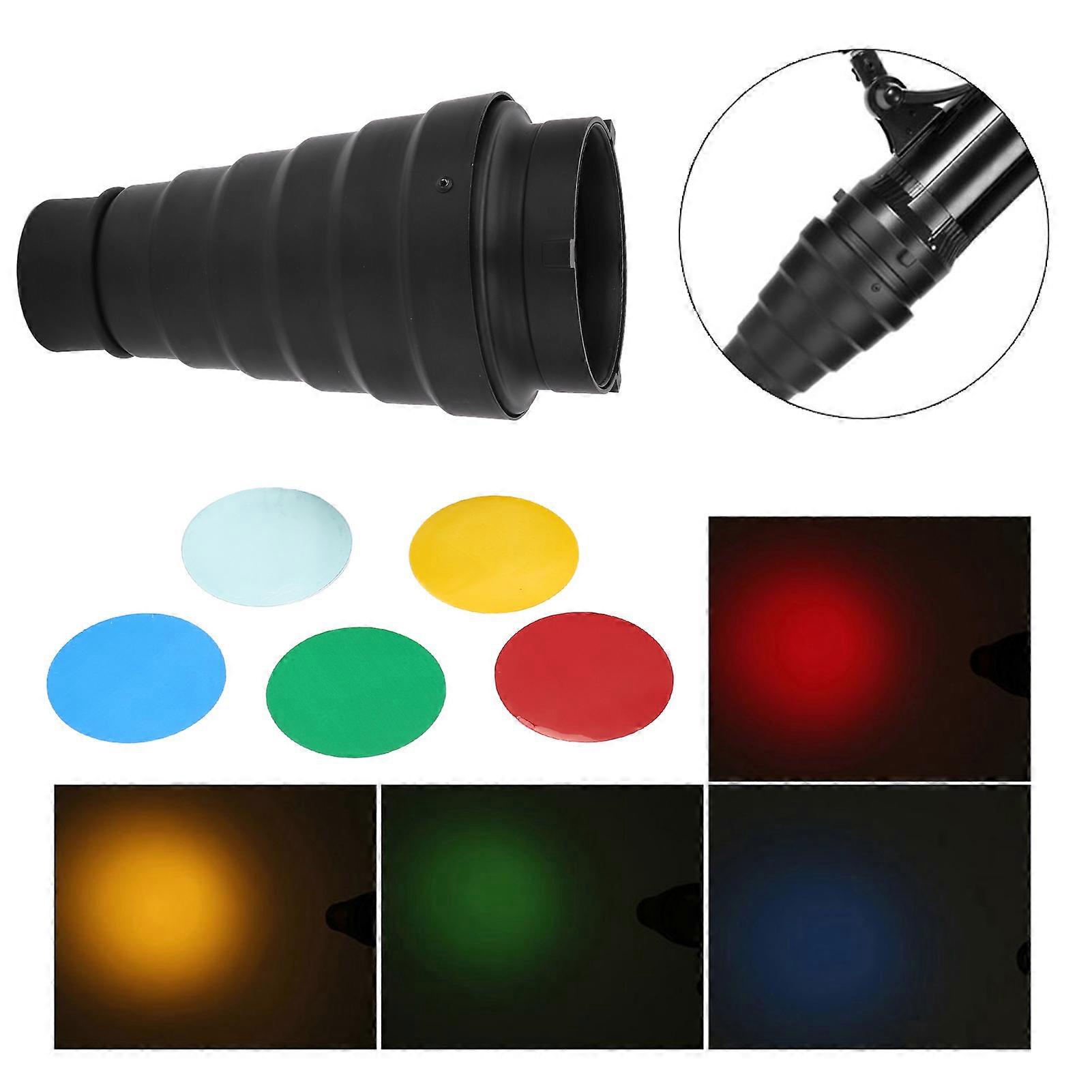 Flash Snoot Mount Conical Snoot Kit Optical Photography Flash Condenser ...