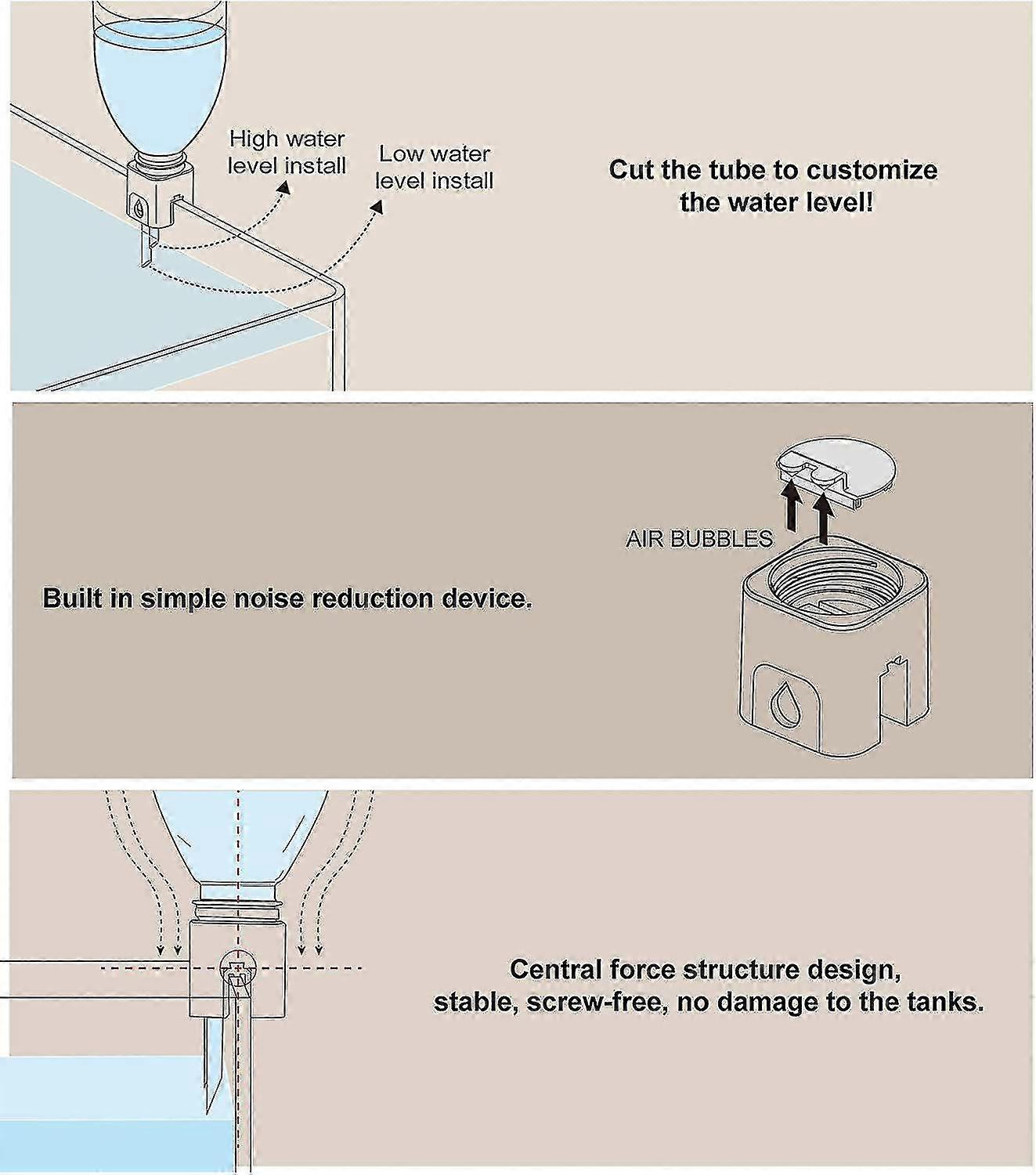 Auto Top Off Water Filler,aquarium Auto Top Off System Mini Tortoise ...