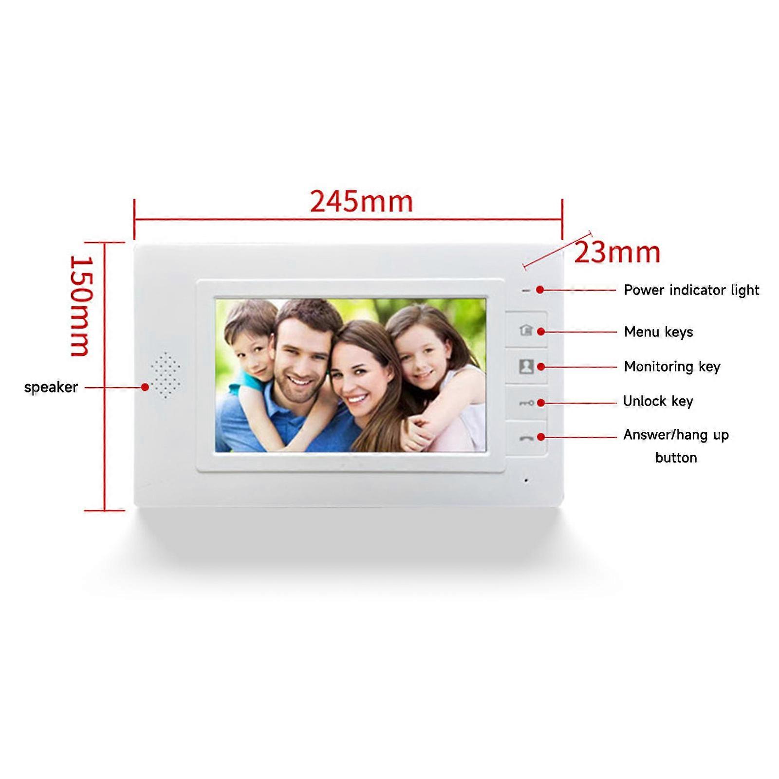 7" Apartment Wired Video Door Phone Intercom Entry System for Multi ...