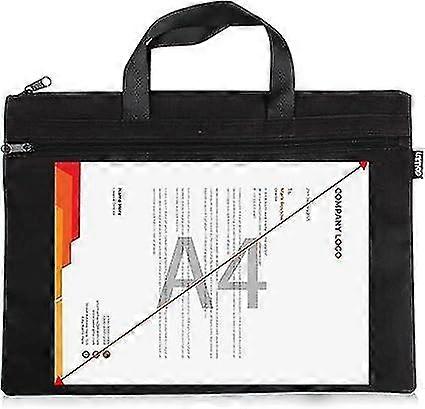 Office Document Bag, Men Briefcase Portable Binder A4 File Zipper Bag ...