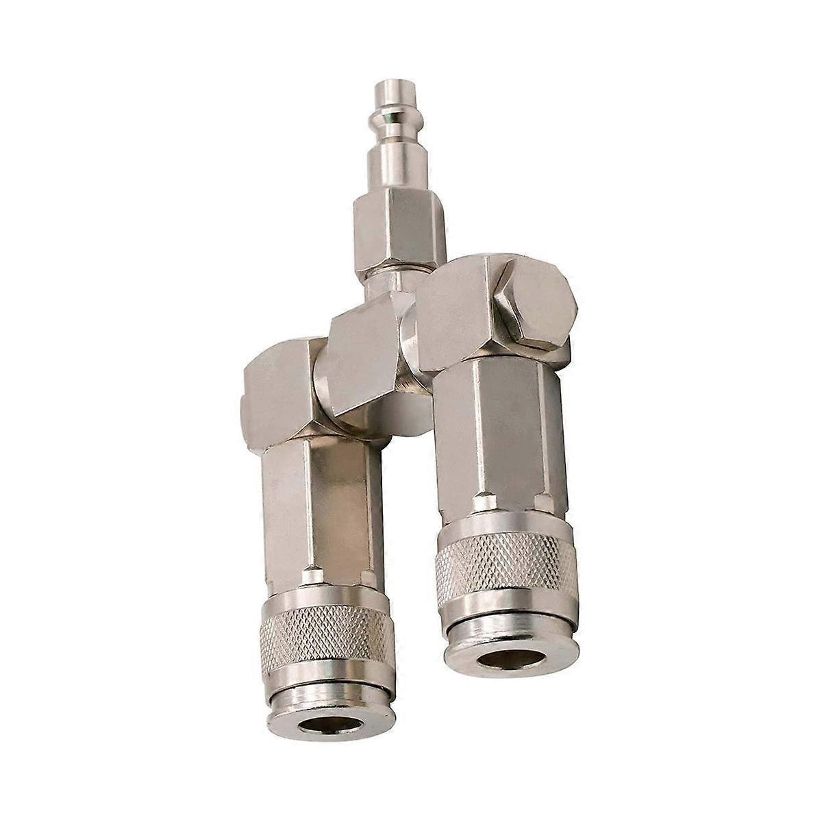 Air Hose Connector 2 Way Air Hose Splitter 1/4 in Air Compressor ...