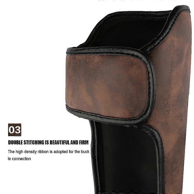 Thicker Boxing Shin Guards PU Leather Protection Instep Leggings ...