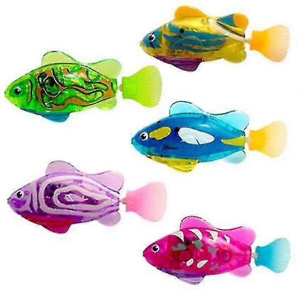 Interactive Swimming Robot Fish Toy For Cat And Dog With Led Light ...