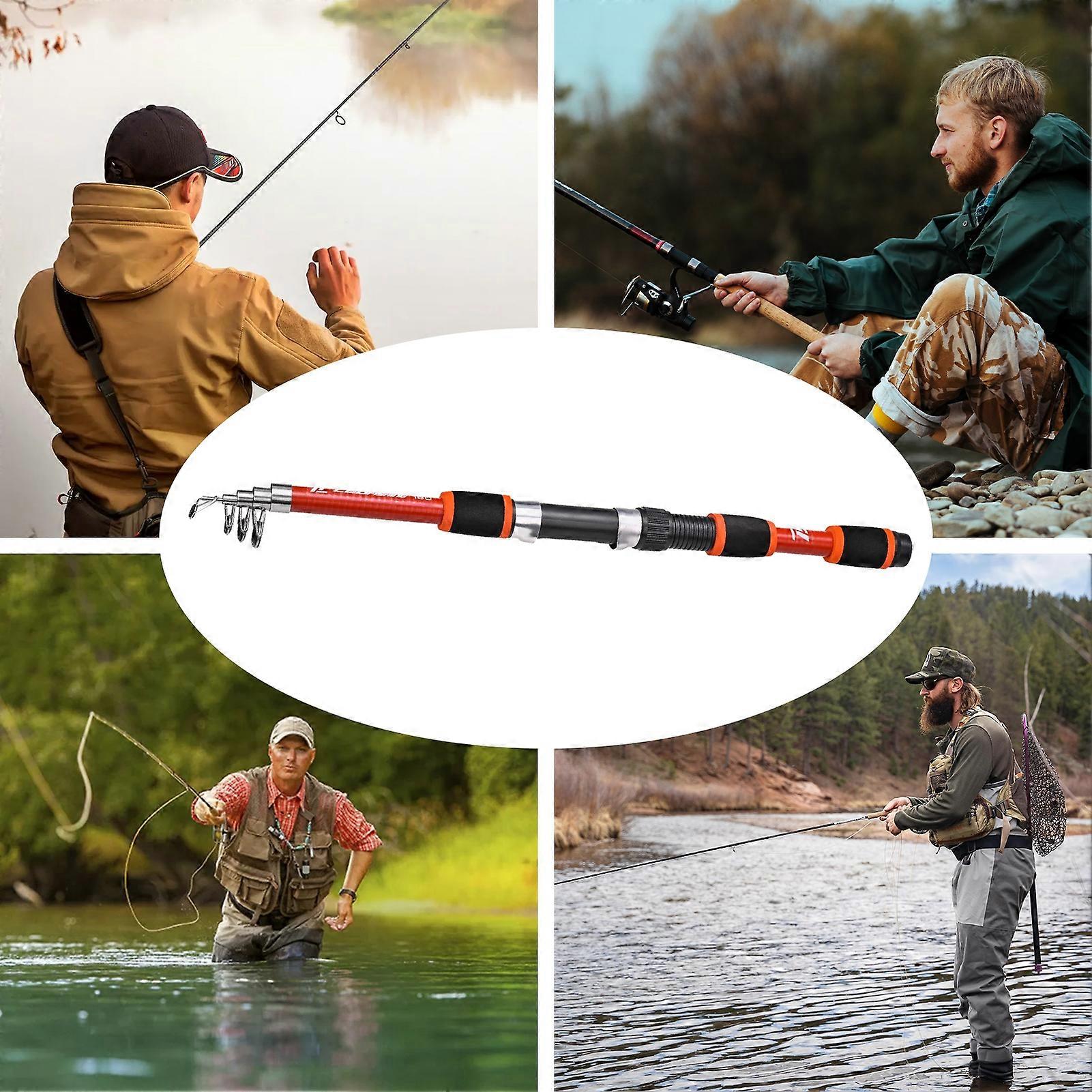 Telescopic Fishing Rod with Ergonomic Handle Portable Carp Spinning Rod ...