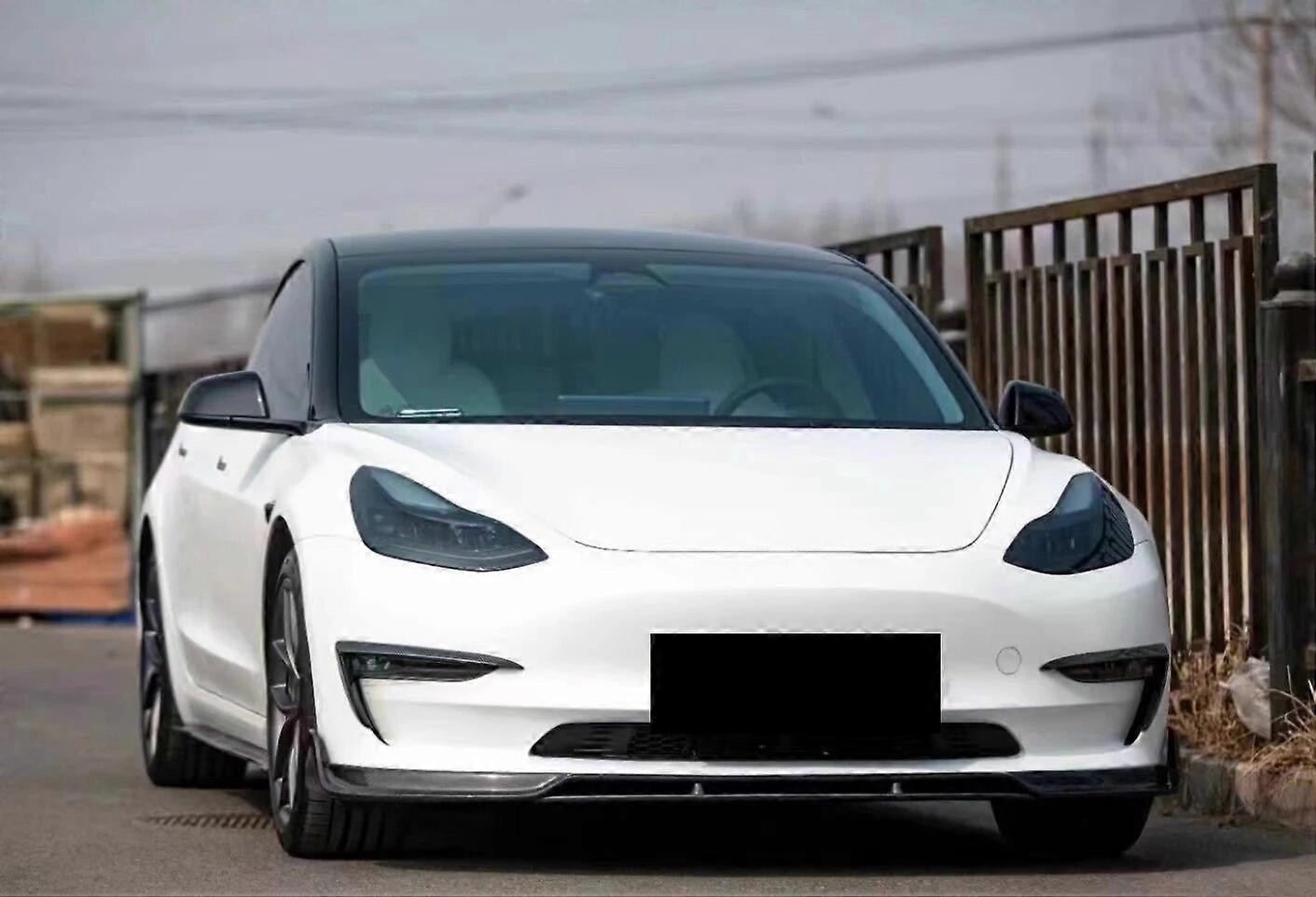Carbon fiber Body Kit Front Rear Lip Assembly for Tesla Model 3 ...