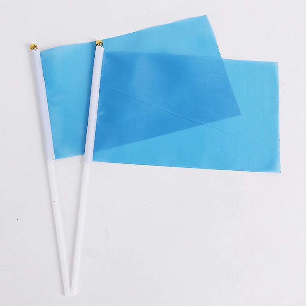 100pcs Handheld Square Flags Solid Color Mini Flag Party Supplies Party ...