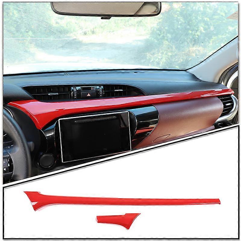 Car Center Console Frame Decorative Panel ABS Red Car Styling for ...