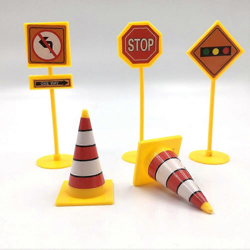 10 Sets of Play Traffic Signs for Kids Road Signs Set Street Signal ...