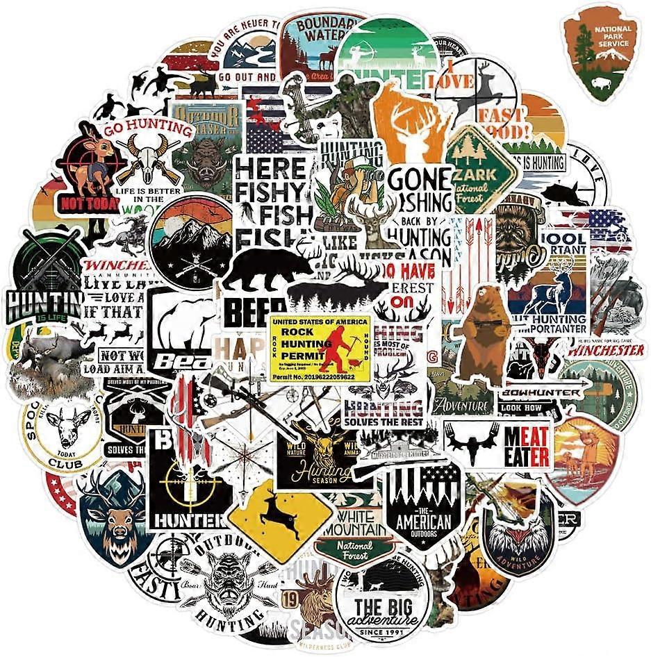 Hunting Stickers Physical Decals DIY 100 Pcs Funny Sticlers for ...