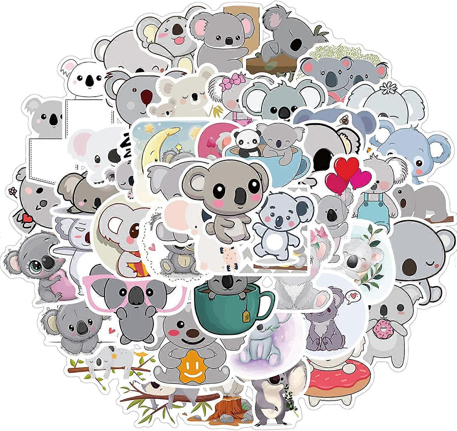 50Pcs Koala Stickers Vinyl animal Stickers Water Bottles Laptop ...