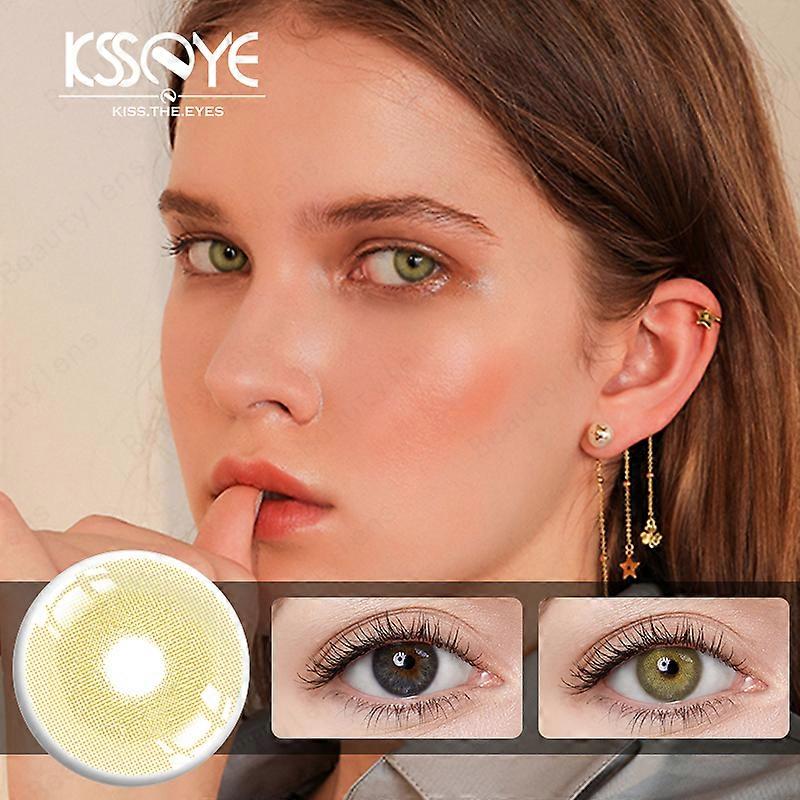 KSSEYE 2Pcs Eyes Contacts Lenses High Quality Soft Colored Lenses for ...