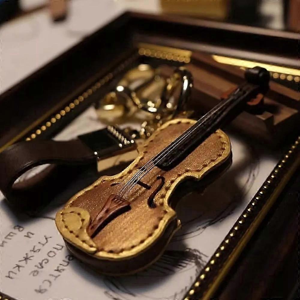 Crafted Leather Violin & Cello Keychain,Musical Instrument Keychain ...