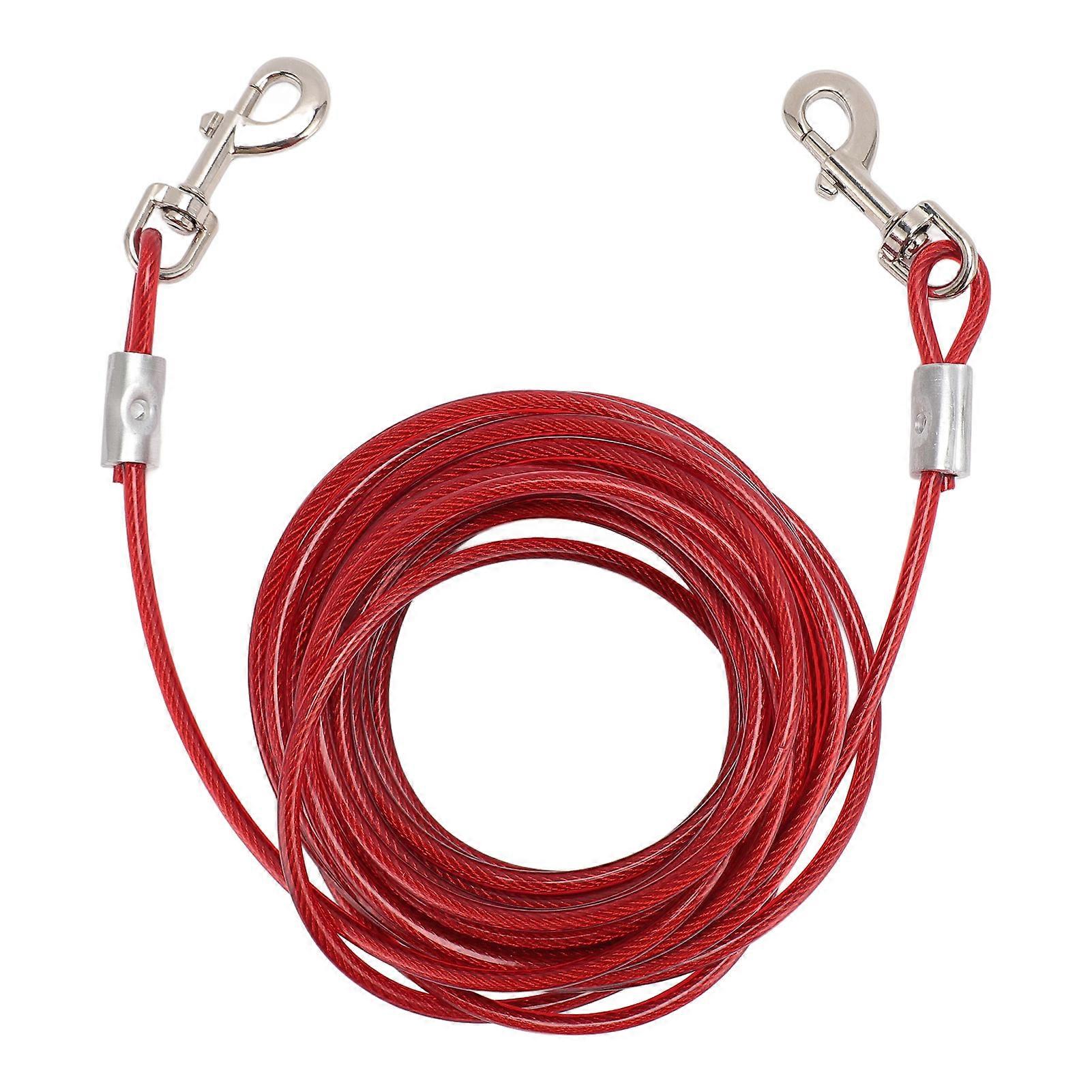 Dog Tie Out Cable Steel Wire 6mmx3m Red Heavy Duty Leash | Fruugo UK