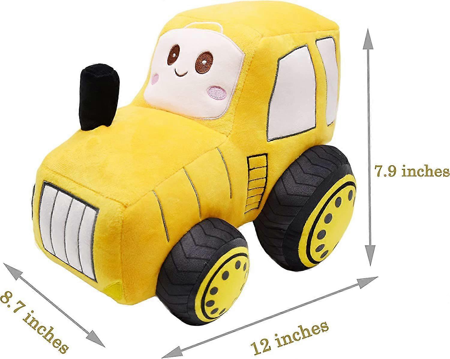 SBSGV Soft Plush Tractor Stuffed Truck Toy Super Cute Car Plushie Throw ...