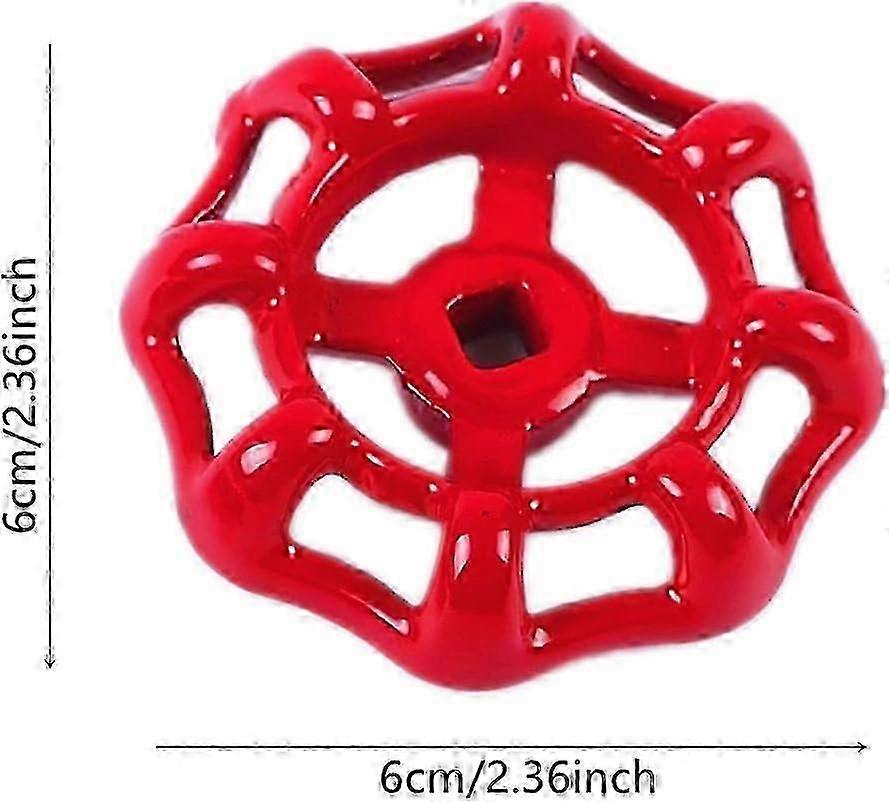 3 Pcs Faucet Handle Gate Valve Red Valve Handwheel Valve Replacement ...