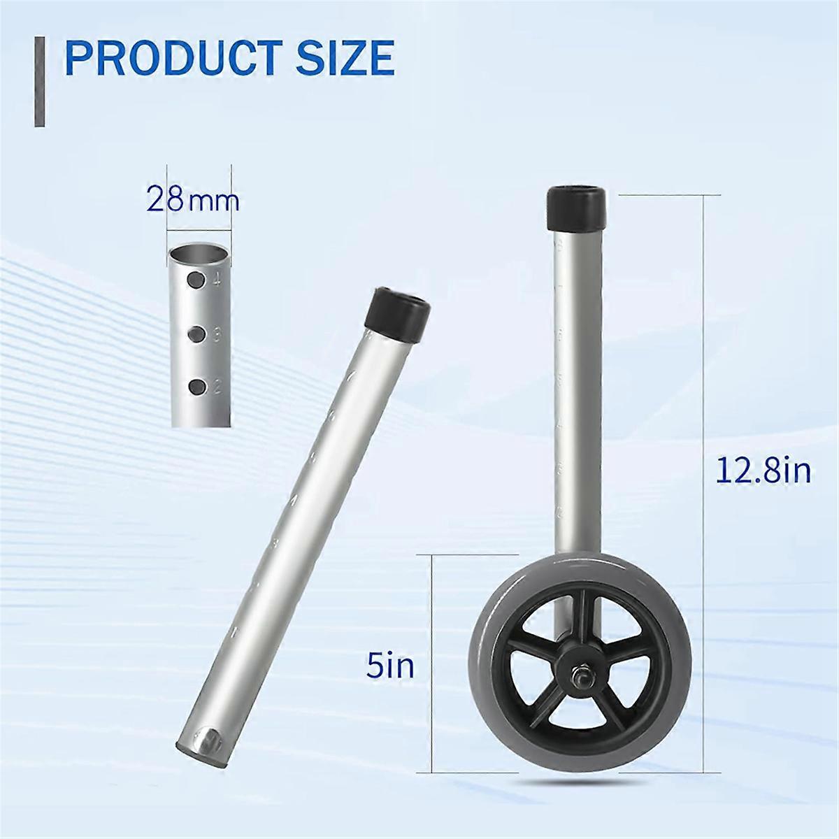 Walker Wheel, Walker Wheels Replacement 5 Inch, Wheels for Walkers ...