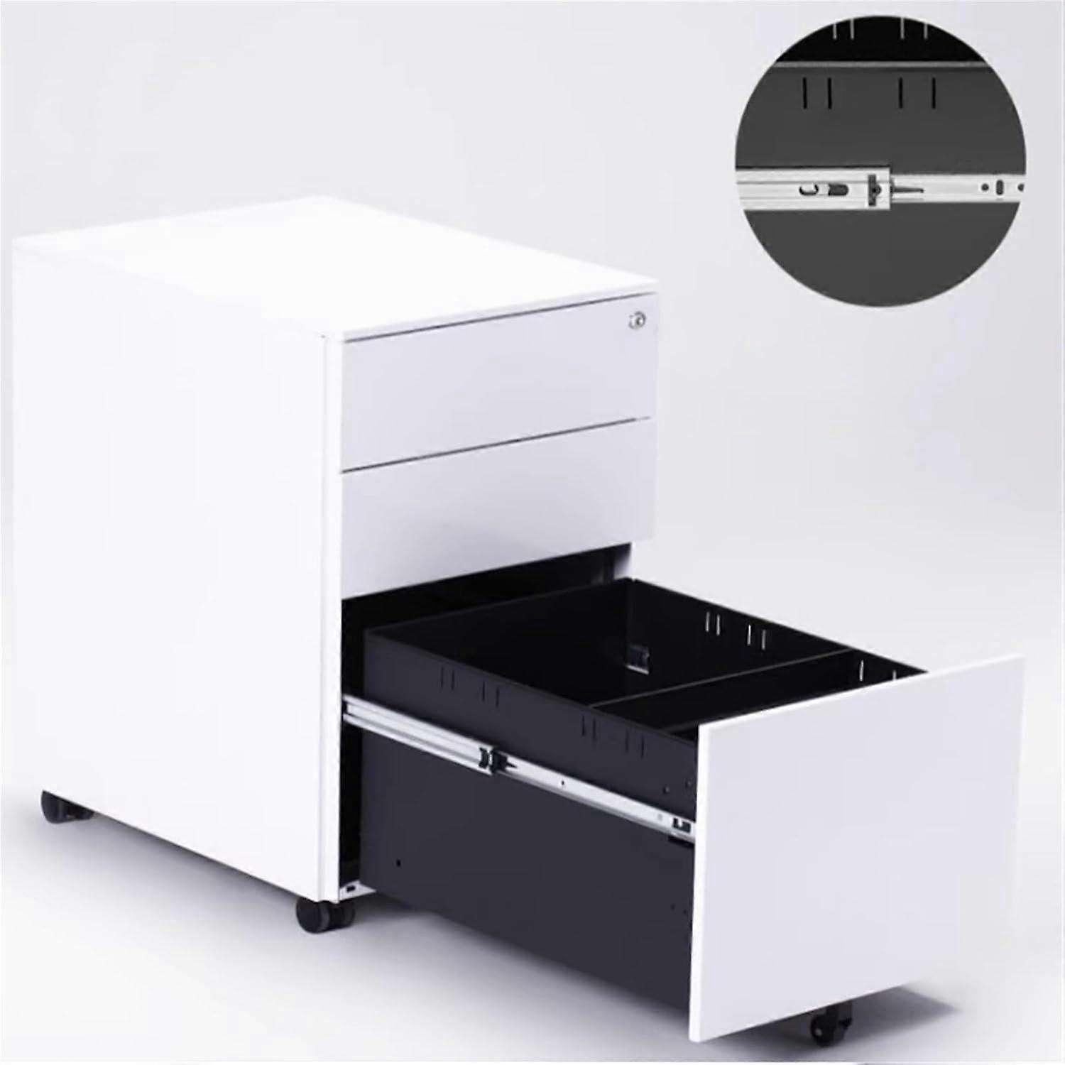 Folder Movable Drawer Cabinet Under Desk 3Drawer Metal File Cabinet ...