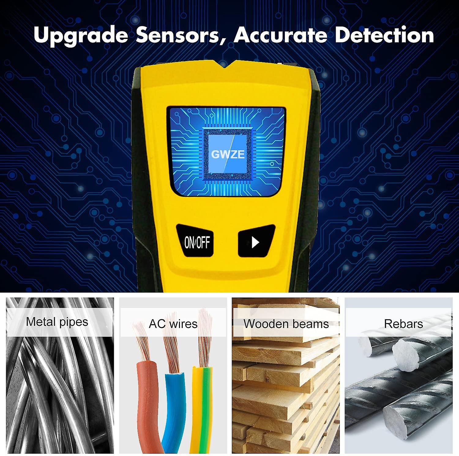 Stud Finder Wood Metal Detector - Multi-function Electronic Stud Sensor ...