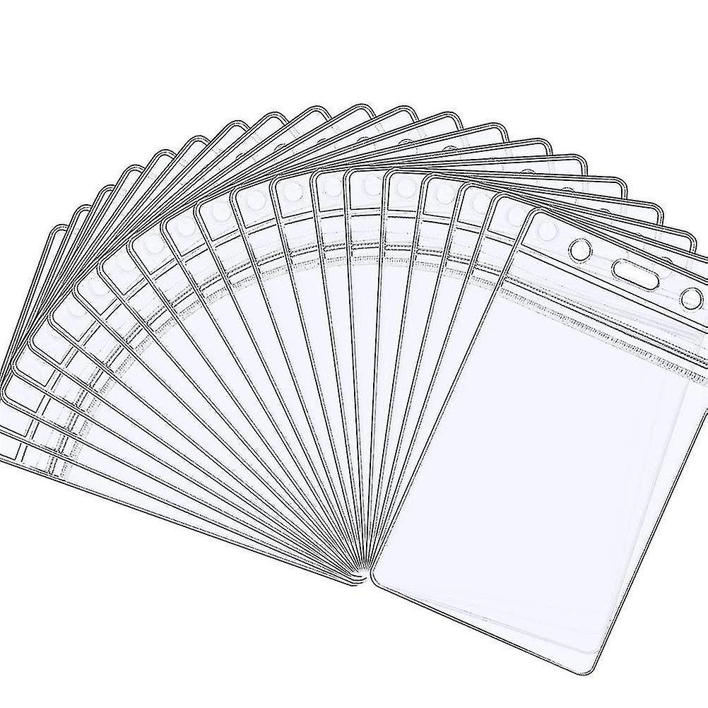 20 Pcs Id Badge Covers, Waterproof Id Badge Holder Vinyl Badge Holder ...