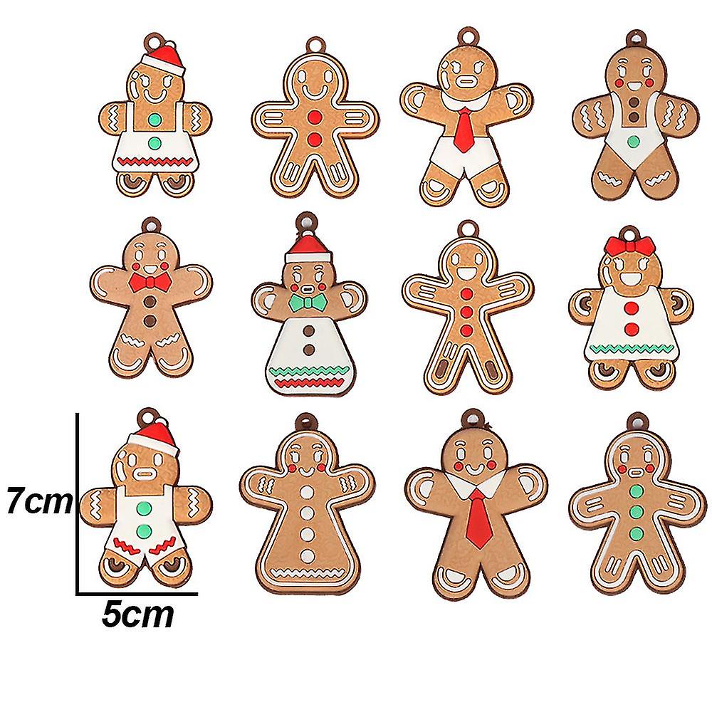 Gingerbread Man Ornaments For Christmas Tree Assorted Plastic ...