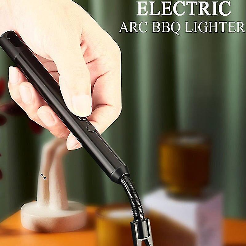 Usb Electric Rechargeable Long Kitchen Lighter For Stove Windproof Led ...