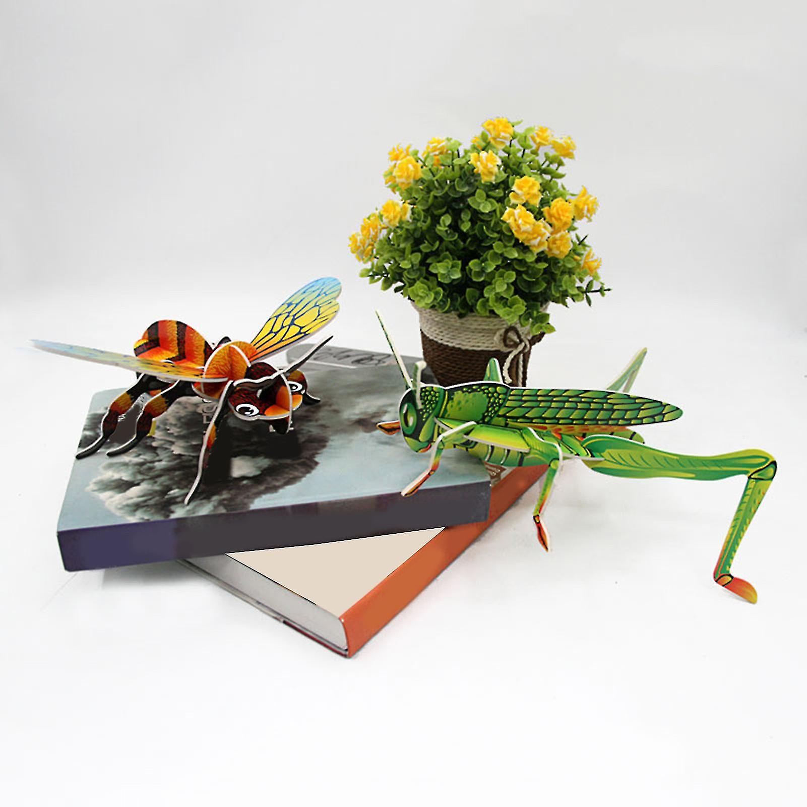 1set 3d Puzzle Problem-solving Ability Eco-friendly Paper Grasshopper ...