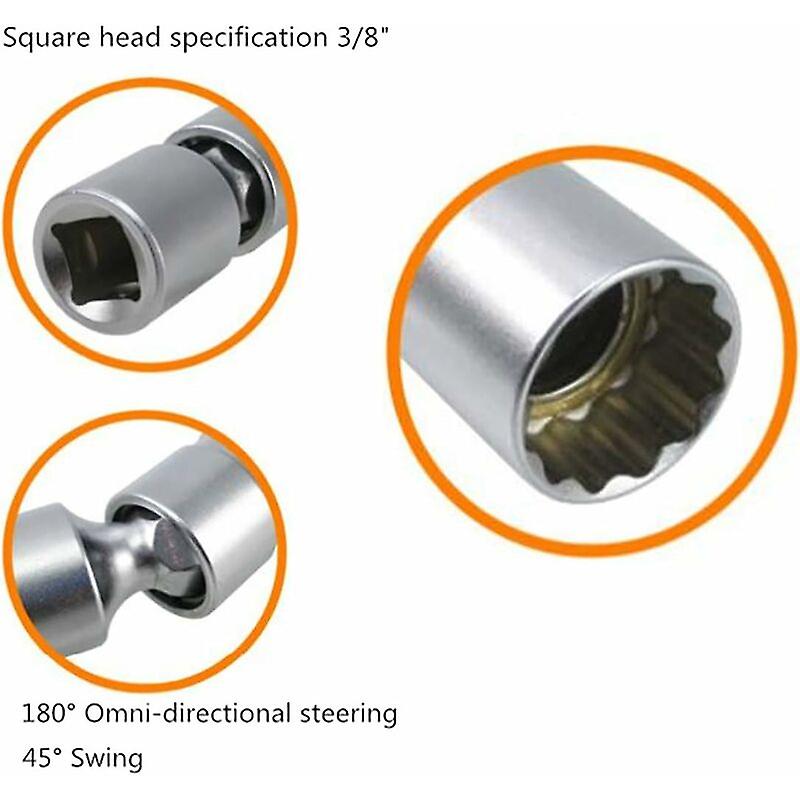 Set of 2 Universal Flexible Magnetic Spark Plug Wrenches Spark Plug Sockets Wrench Removal Tool ...