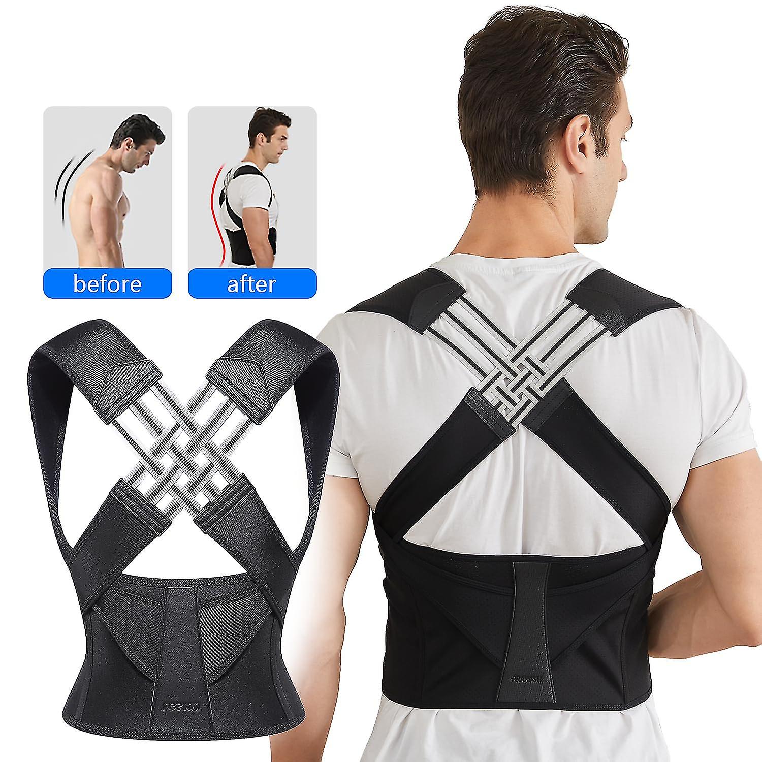 Posture Corrector For Women Men, Adjustable Shoulder Posture Brace ...
