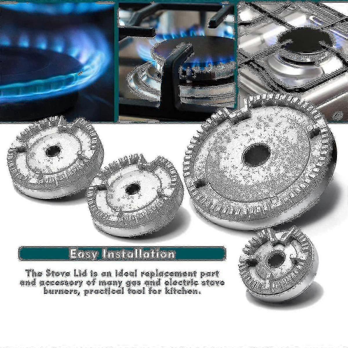 Cooker Hat Set Stove Lid Upgraded, Oven Gas Hob Crown Cap, Gas Cap Fits ...