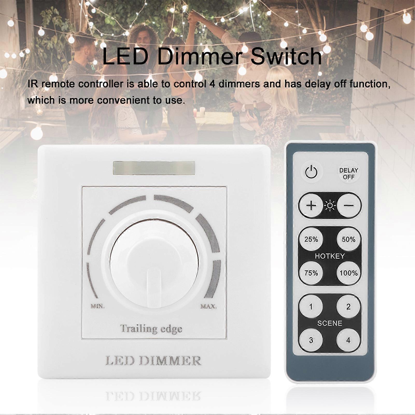 LED Light Adjustable Dimmer Switch Brightness Control IR Remote ...