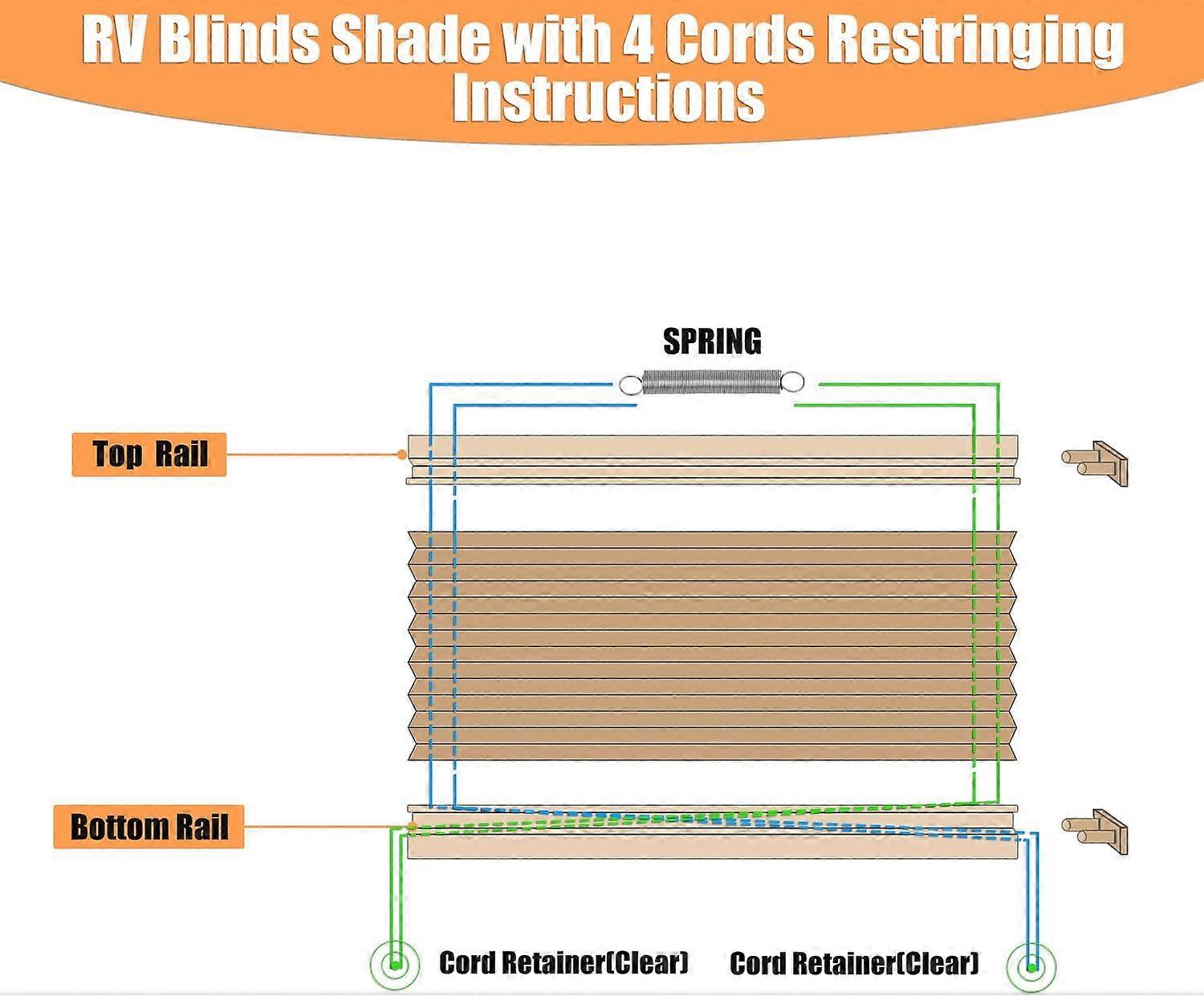 Pleated Shade Repair Kit, Window Shades Blind String Repair Replacement ...
