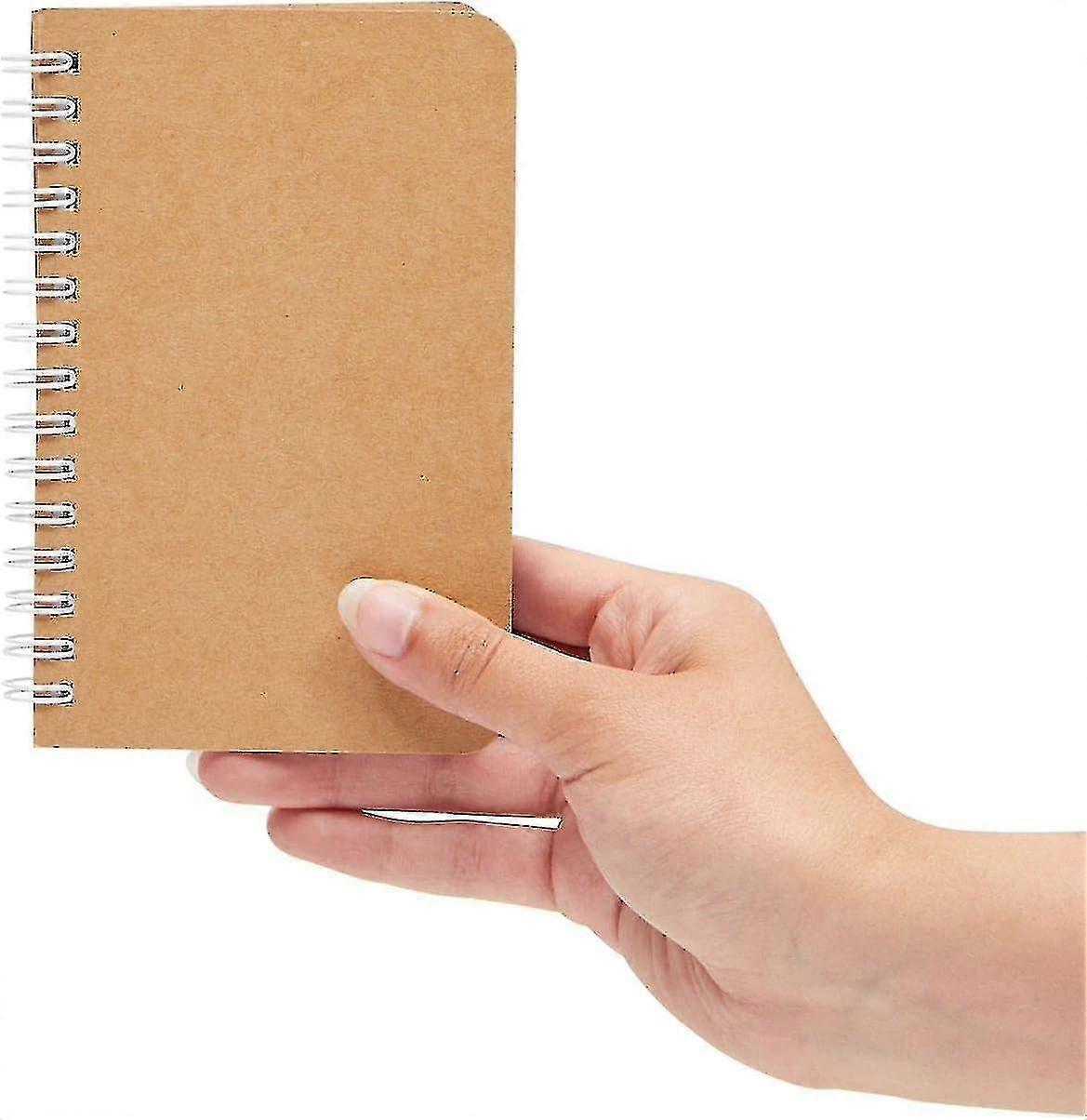 Mini Kraft Notebooks, Unlined A6 Spiral 90-sheet Plain Journal (3.5x5.5 ...