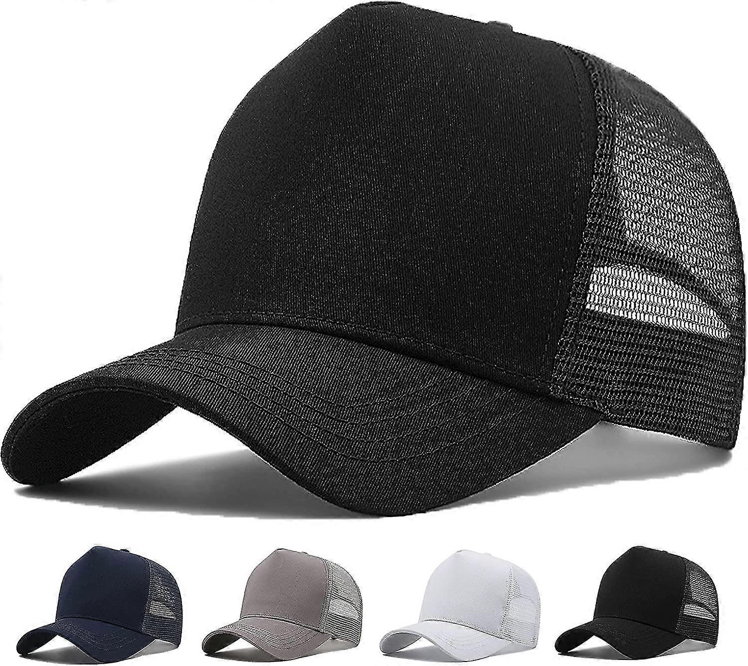 Oversize Xxl Mesh Trucker Hat Big Head Hats For Men High Crown Baseball Cap Breathable Dad Hat ...