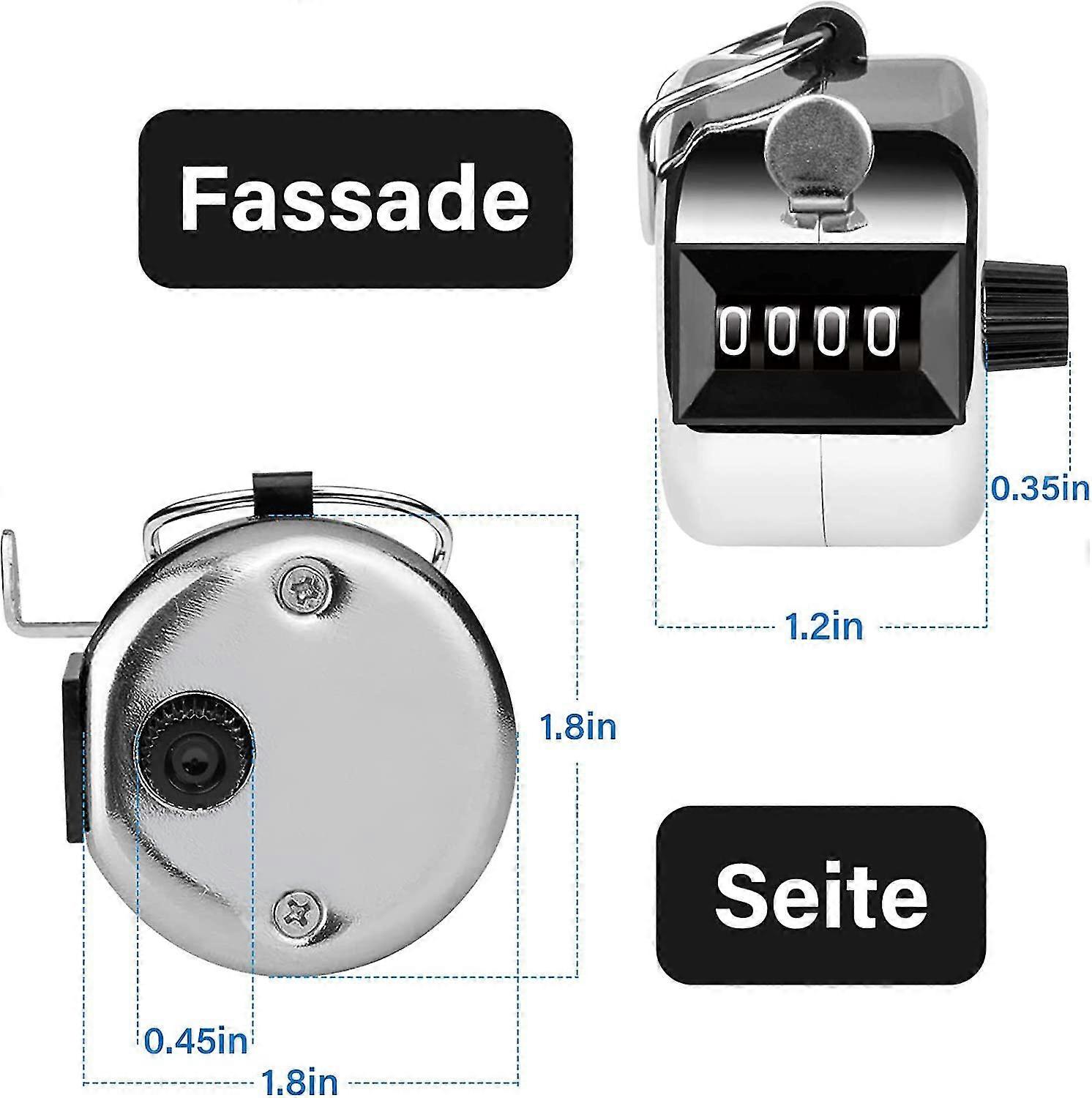 Click Counter 4 Digits - Metal Manual Counter - Clicker For Counting ...