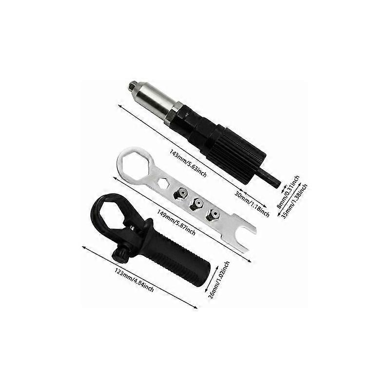 Electric Rivet Gun Adapter Block Head Connector Professional Tool Nut ...