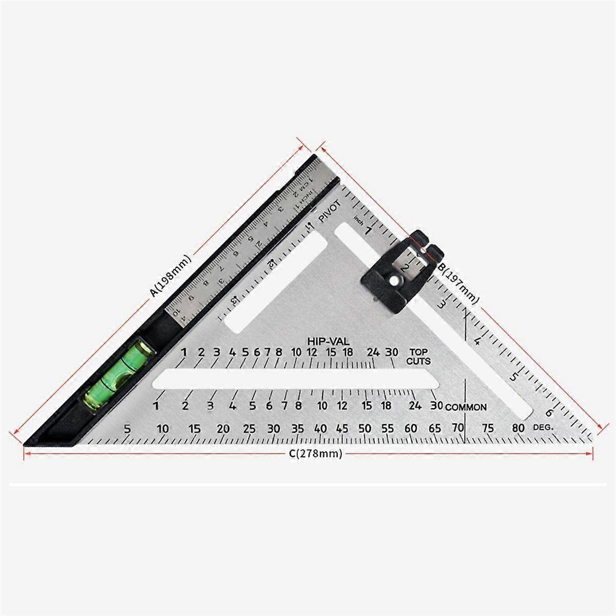 Woodworking Combination Square, Inch/Metric Metal Combo Square ...