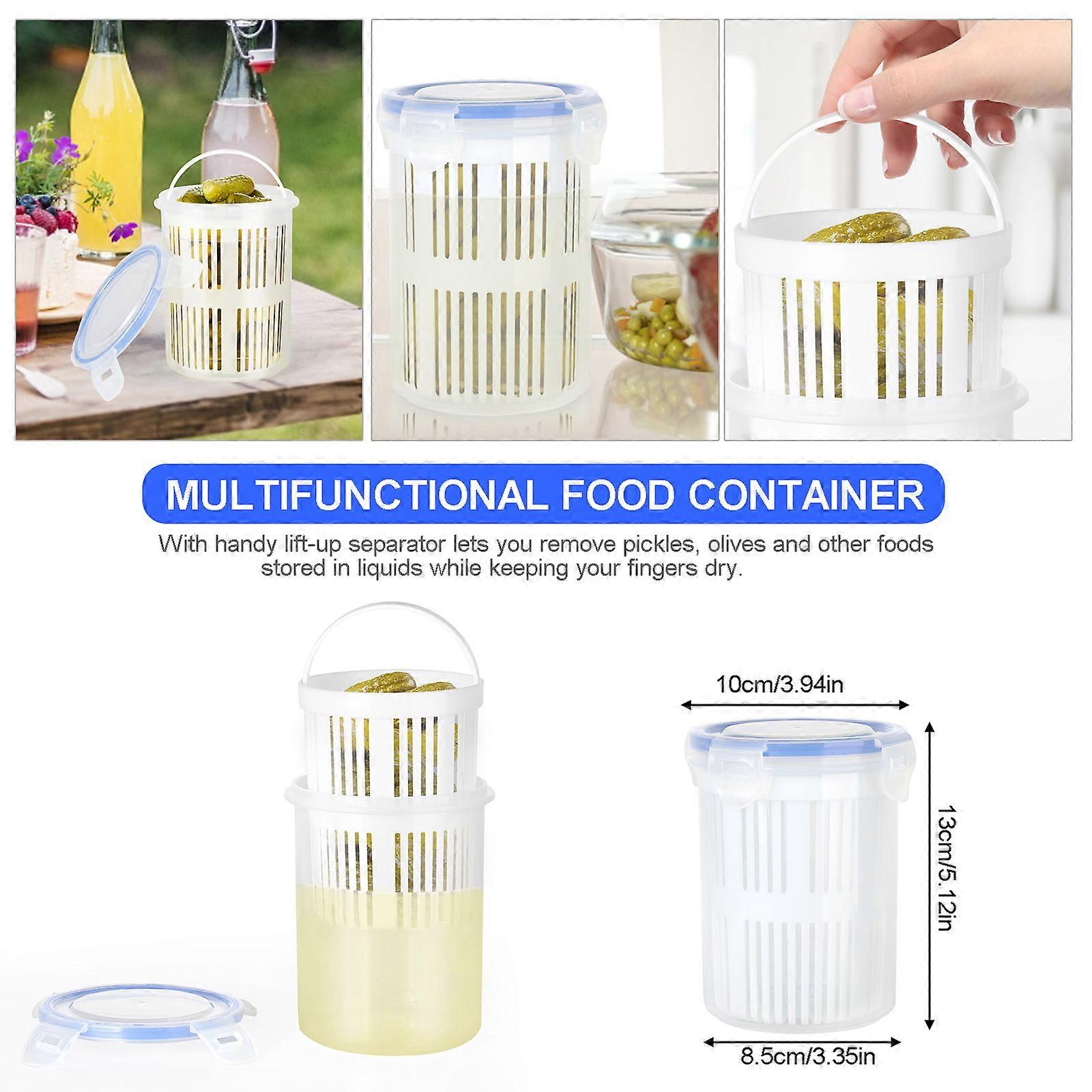 Pickle Jar Pickle container with strainer Pickle Holder Keeper Lifter ...