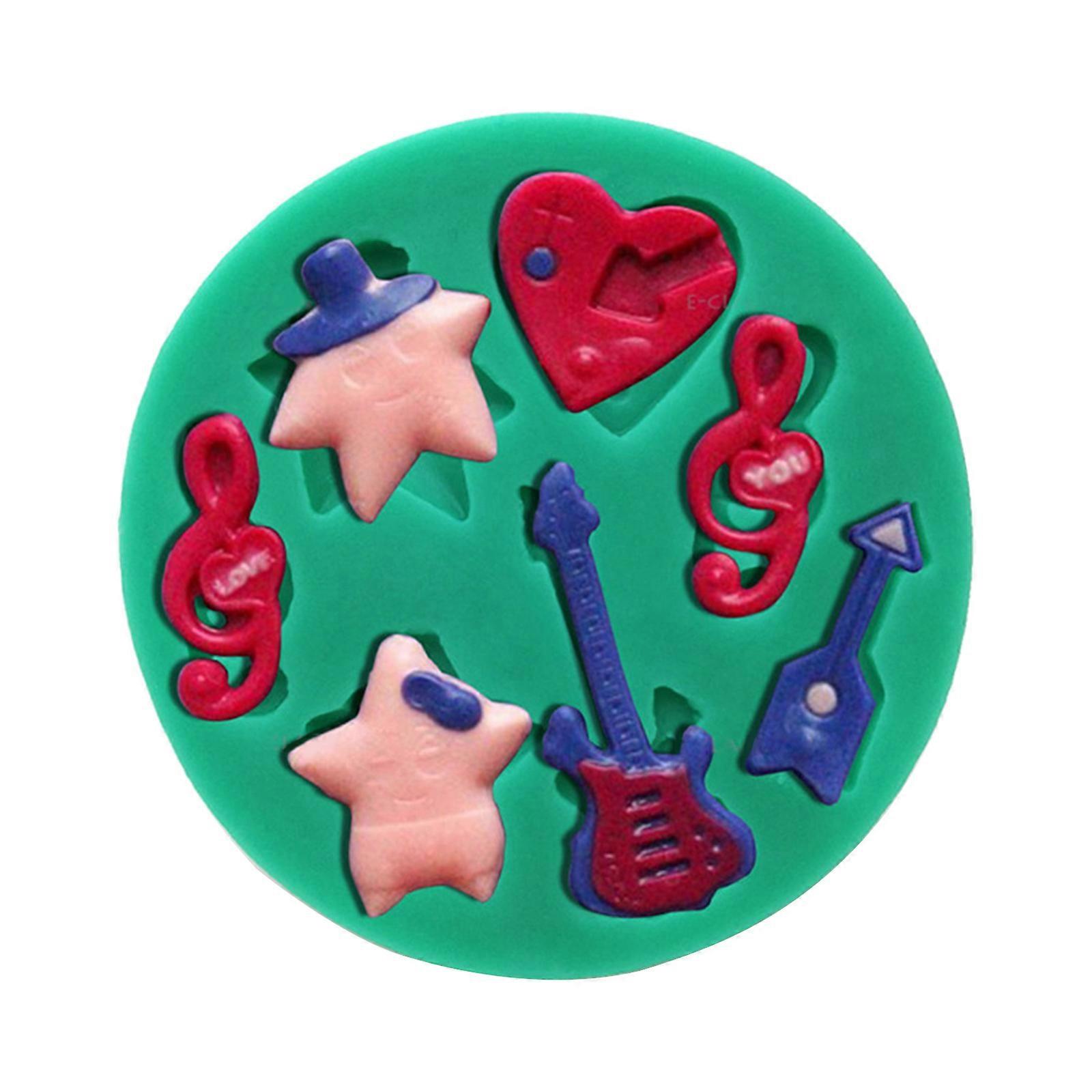 3D Musical Notes Piano Silicone Mold Fondant Molds DIY Candy Chocolate ...