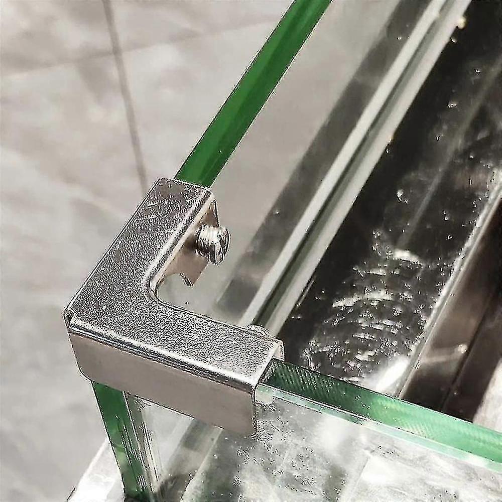 4pcs L Type Glass Fixing Clip 2 Way Glass Connectors For 6-10mm ...